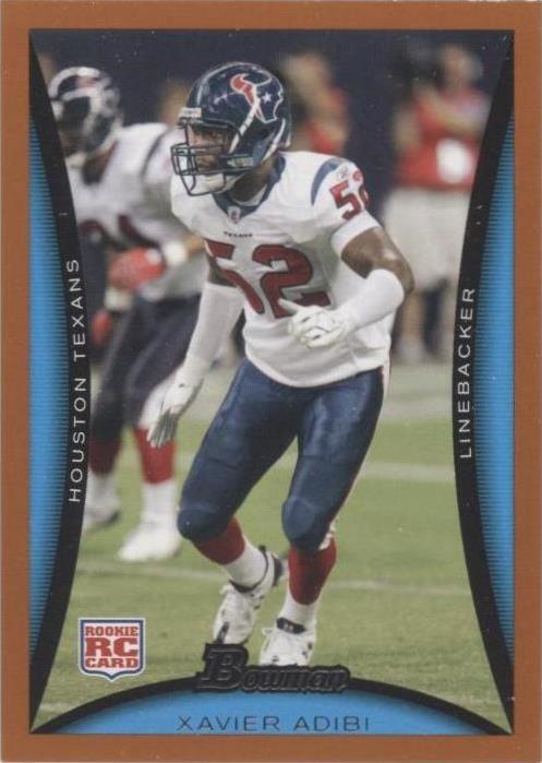 2008 Bowman - Orange #252 Xavier Adibi /250 (RC) for sale online | eBay