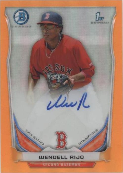 2014 Bowman - Prospect Autographs Chrome Orange Refractor #BCAP-WR ...