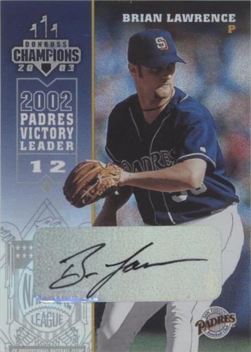 2003 Donruss Champions - Brian Lawrence #214 Signatures /500 (AU) for ...