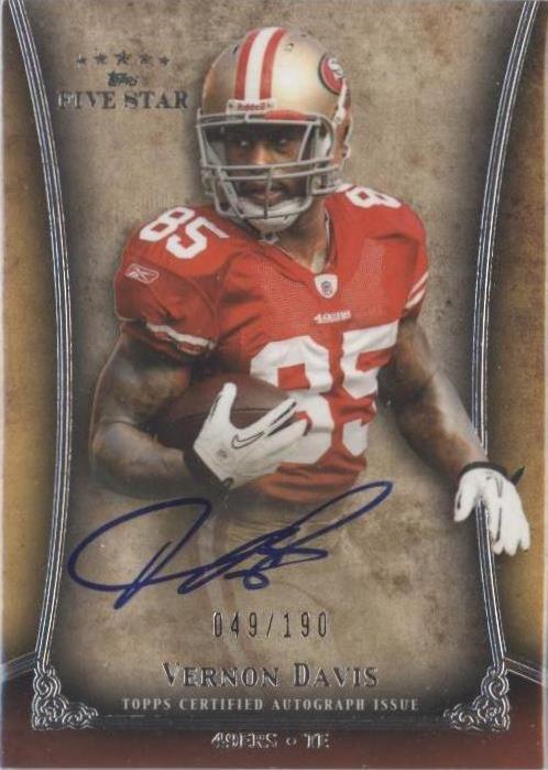 2011 Topps Five Star - Signatures #FSS-VD Vernon Davis /190 (AU) for ...