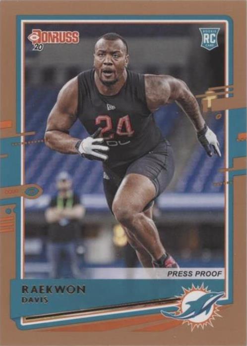 2020 Panini Donruss - Rookie Press Proof Bronze #284 Raekwon Davis (RC ...