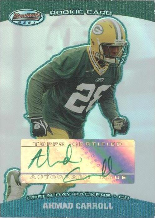 2004 Bowman's Best - Ahmad Carroll #165 Green /499 (AU, RC) for sale ...