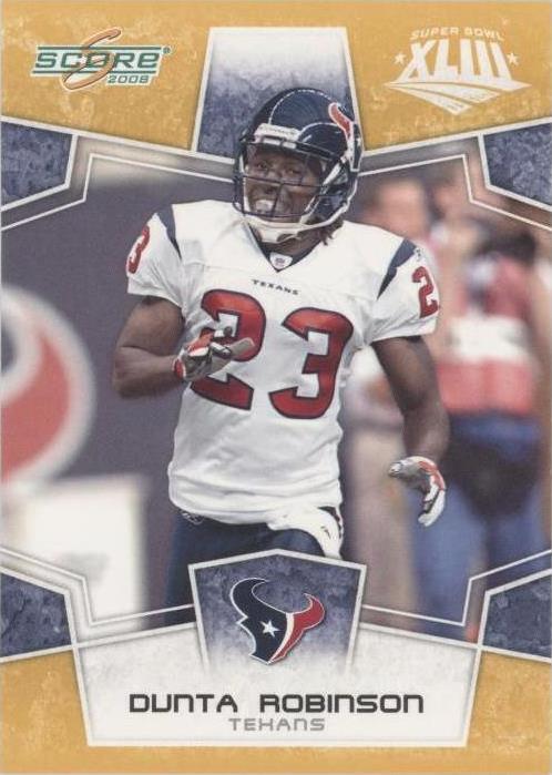 2008 Score - Yellow #125 Dunta Robinson for sale online | eBay