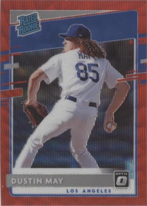 2020 Panini Donruss Optic - Rated Rookies Red Wave Prizm #32 Dustin May ...