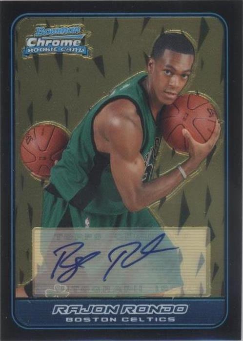 2006-07 Bowman Draft Picks & Stars - Chrome #163 Rajon Rondo (AU, RC ...