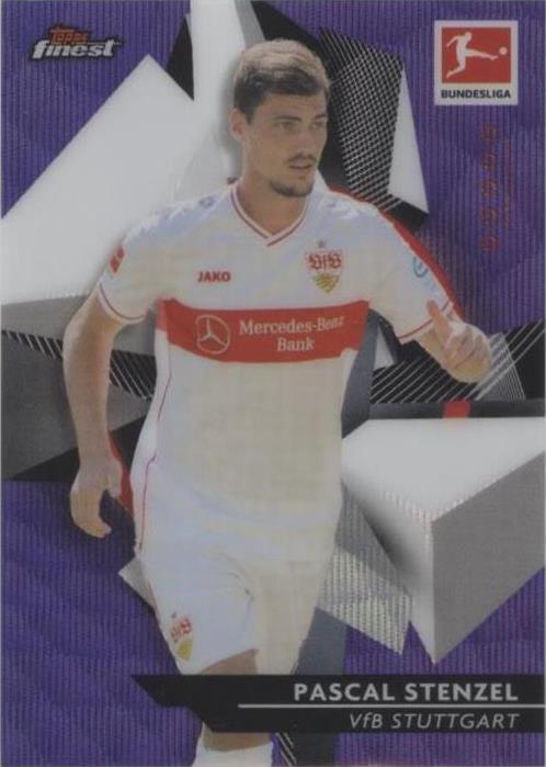2020-21 Topps Finest Bundesliga - Pascal Stenzel #92 Purple Wave Refractor /250 (RC) for sale ...