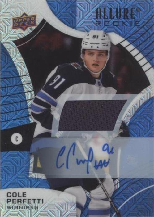 2021-22 Upper Deck Allure - Rookies Blue Line Autograph Jersey #147 ...