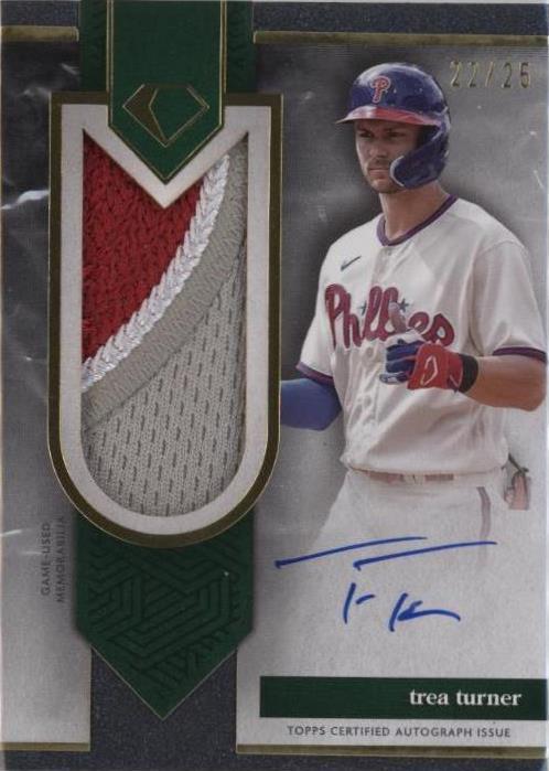 2024 Topps Diamond Icons - Autographed Jumbo Patches Trea Turner #AJP ...