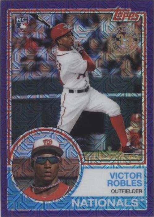 2018 Topps - Silver Pack 1983 Topps Design Chrome Series 1 Purple/Blue Wave #27 Victor Robles ...