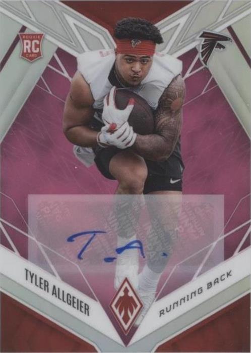2022 Panini Phoenix - Rookies Pink Autographs #144 Tyler Allgeier /99 ...