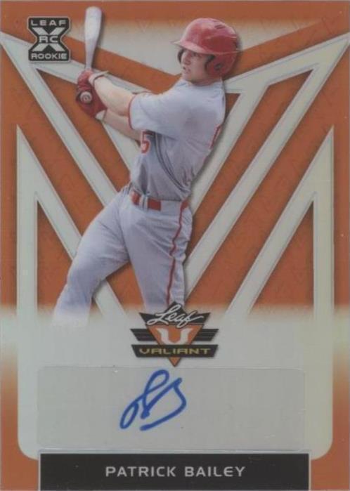 2020 Leaf Valiant - Patrick Bailey #BA-PB1 Orange Prismatic /75 (AU, RC ...