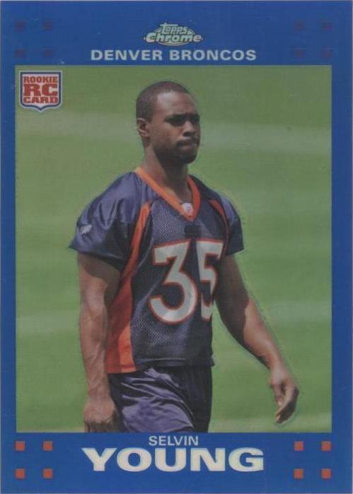 2007 Topps Chrome - Selvin Young #TC193 Blue Refractor (RC) for sale ...