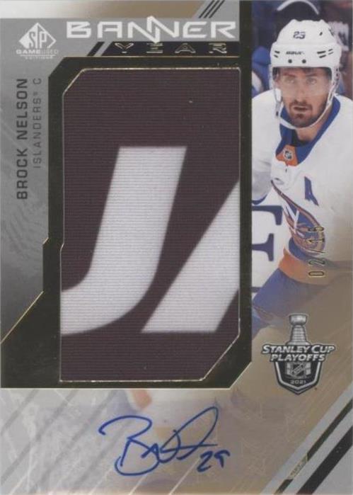 2021-22 Upper Deck SP Game Used - 2021 NHL Stanley Cup Playoffs Banner Year Relics Autographs # ...