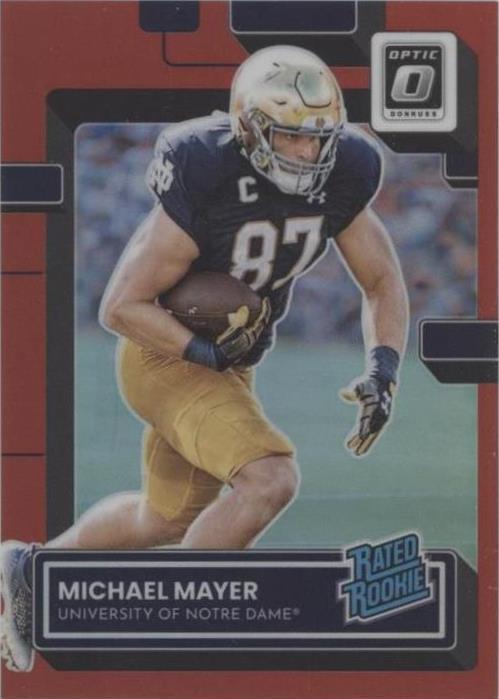 2023 Panini Chronicles Draft Picks - Donruss Optic Rated Rookies Red Prizm #13 Michael Mayer ...