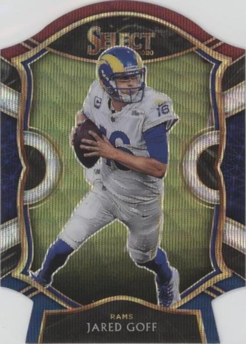 2020 Panini Select - Concourse Jared Goff #13 Tri-Color Prizm Die-Cut ...