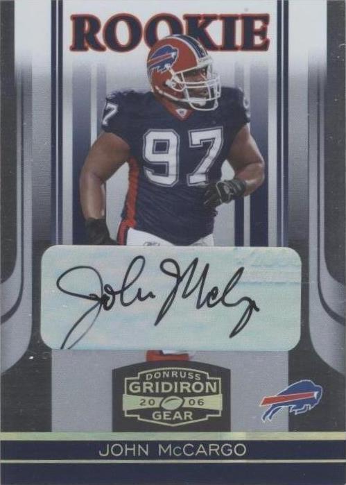 2006 Donruss Gridiron Gear - Rookie John McCargo #163 Gold Signatures ...