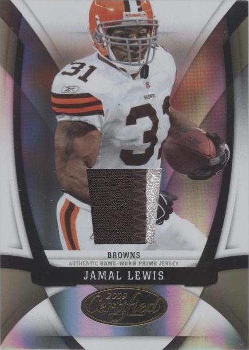 2009 Certified - Mirror Gold Materials Prime #32 Jamal Lewis /50 (MEM ...