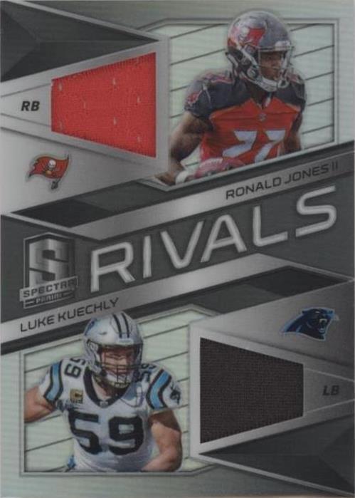 2018 Panini Spectra - Rivals Luke Kuechly, Ronald Jones II #14 /99 (MEM ...