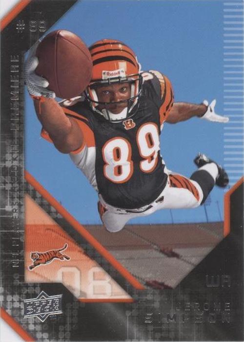 2008 Upper Deck NFL Players Rookie Premiere - #6 Jerome Simpson (RC ...