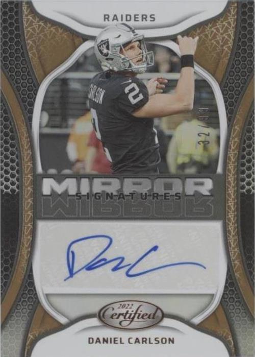 2022 Panini Certified - Mirror Signatures Daniel Carlson #MS-DC Bronze ...