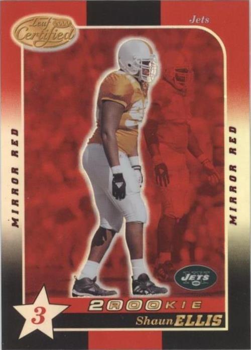 2000 Leaf Certified - 2000 Rookie Shaun Ellis #175 Mirror Red (RC) for ...