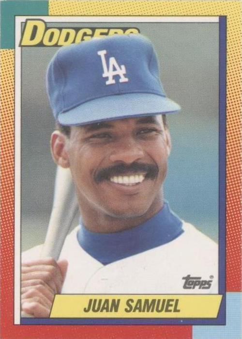 1990 Topps Traded - Juan Samuel #109T Factory Set White Back for sale ...