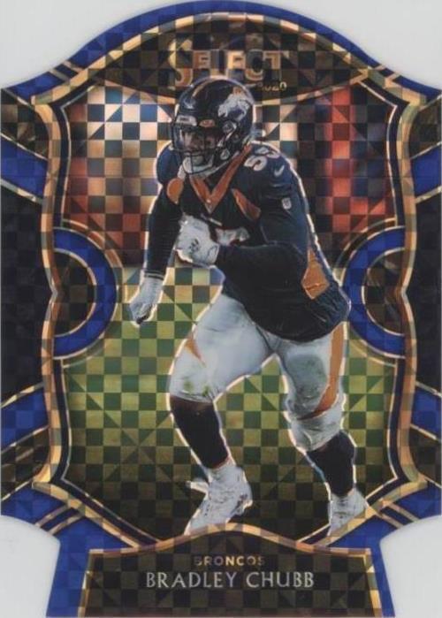 2020 Panini Select - Concourse Bradley Chubb #34 Blue Prizm Die-Cut for ...