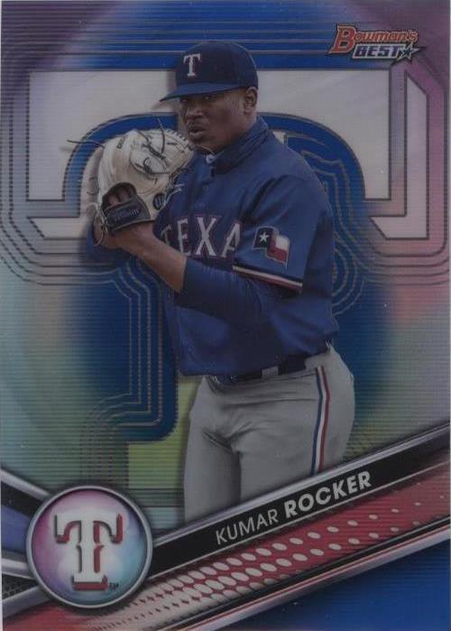 2022 Bowman's Best - Top Prospects Kumar Rocker #TP-10 Blue Refractor ...
