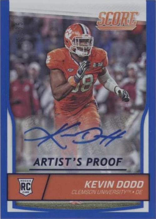 2016 Score - Rookies Artist's Proof Signatures #403 Kevin Dodd /35 (AU ...