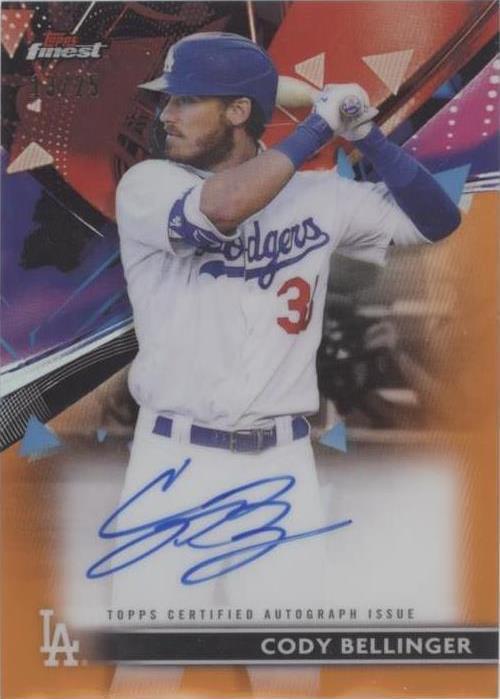 2021 Topps Finest - Finest Autographs Cody Bellinger #FA-CB Orange ...