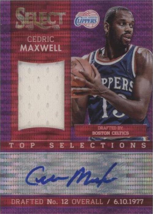 2013-14 Panini Select - Top Selections Jersey Autograph Cedric Maxwell ...