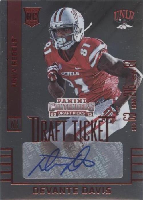 2015 Panini Contenders Draft Picks - Autographs Devante Davis #176 ...