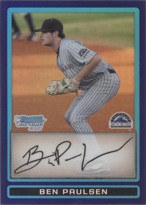 2009 Bowman Draft Picks & Prospects - Prospects Chrome Purple Refractor #BDPP22 Ben Paulsen (RC ...