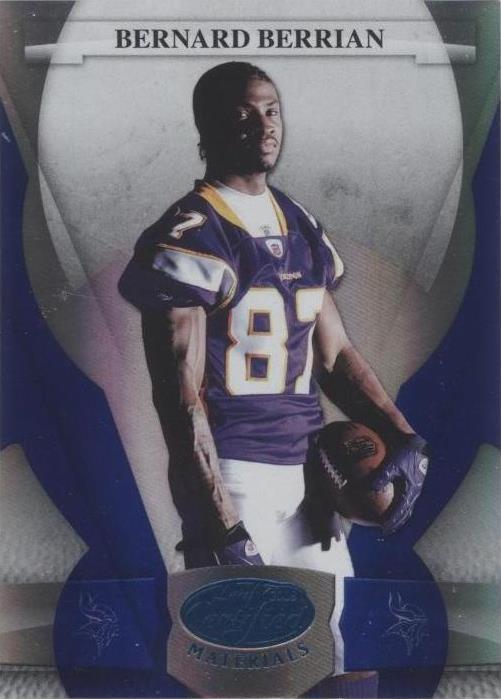 2008 Leaf Certified Materials - Mirror Blue #77 Bernard Berrian /50 for ...