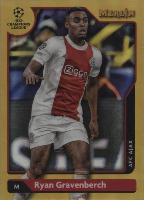 2021-22 Topps Merlin Collection Chrome UCL - Gold Refractor #149 Ryan Gravenberch /50 for sale ...