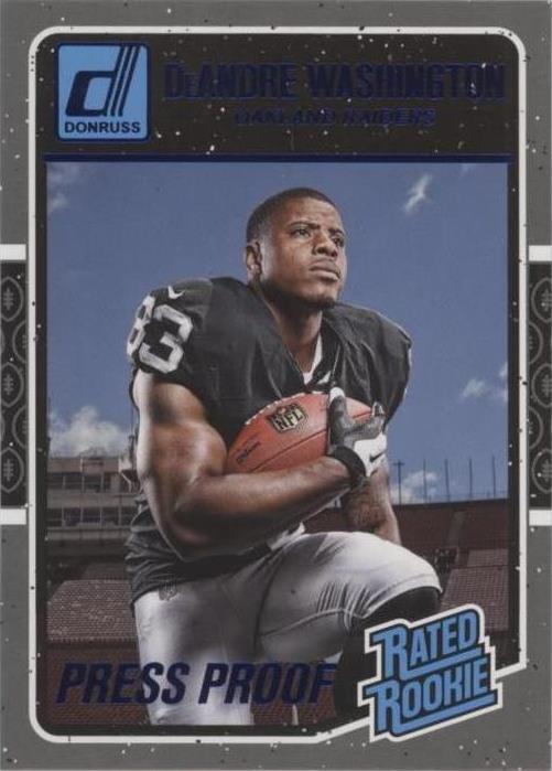 2016 Donruss - Rated Rookies Press Proof Blue #363 DeAndre Washington ...