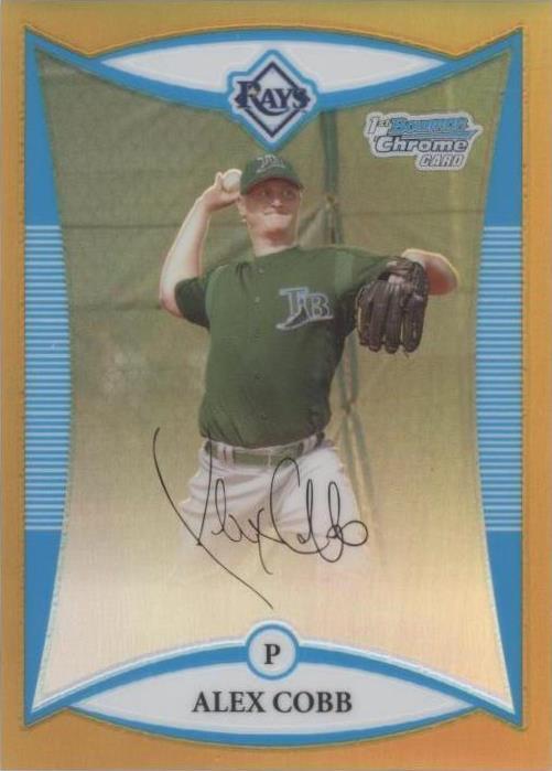2008 Bowman Chrome - Prospects Gold Refractor #BCP44 Alex Cobb /50 (RC ...