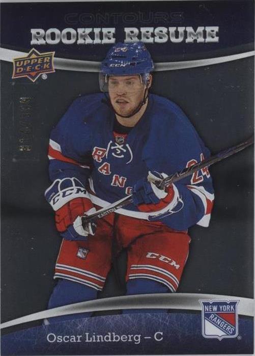 2015-16 Upper Deck Contours - Rookie Resume #RR-2 Oscar Lindberg /399 ...