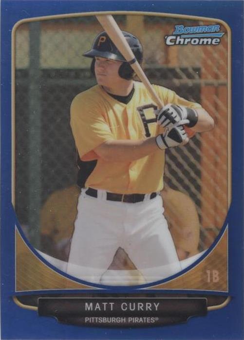 2013 Bowman Chrome - Prospects Blue Refractor #BCP163 Matt Curry /250 ...
