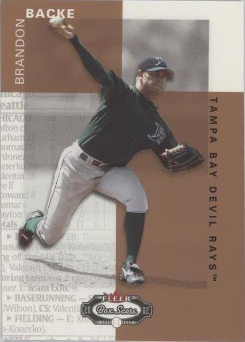 2002 Fleer Box Score - Rising Stars #190 Brandon Backe /2950 (RC) for ...