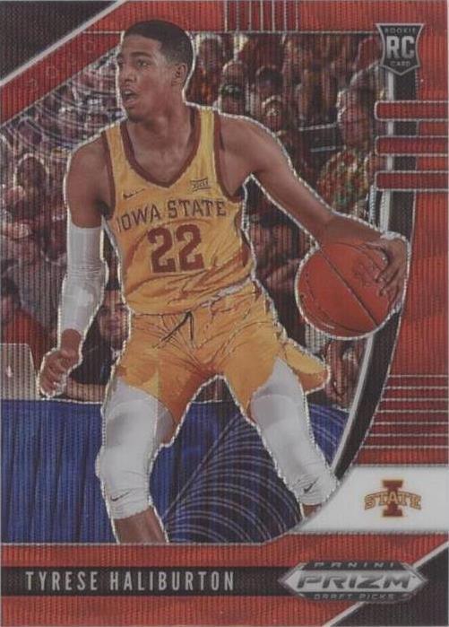 2020-21 Panini Prizm Draft Picks - Tyrese Haliburton #50 Ruby Wave ...