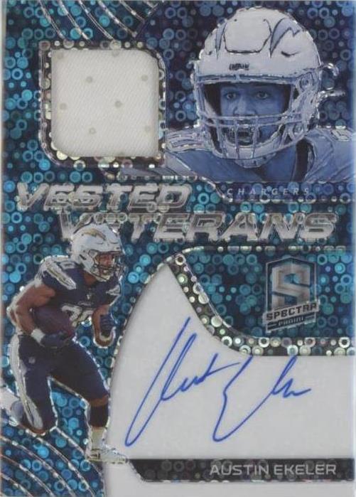 2020 Panini Spectra - Vested Veterans Autographs Neon Blue Prizm #VV-AE ...