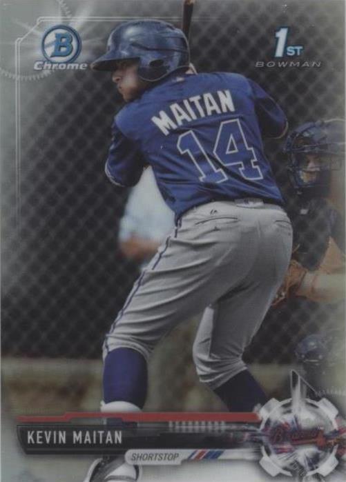 2017 Bowman - Chrome Prospects Kevin Maitan #BCP100 Refractor /499 (RC ...