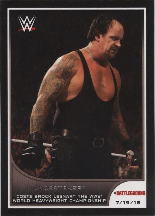 2016 Topps WWE Road to Wrestlemania - #65 Undertaker for sale online | eBay