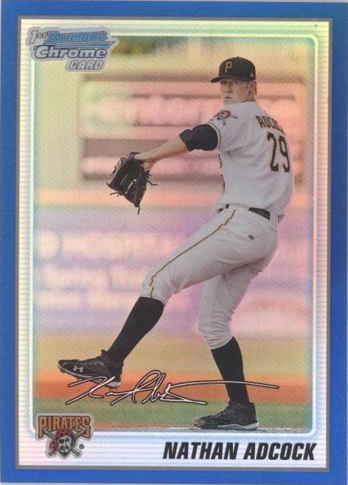2010 Bowman Chrome - Prospects Blue Refractor #BCP178 Nathan Adcock ...