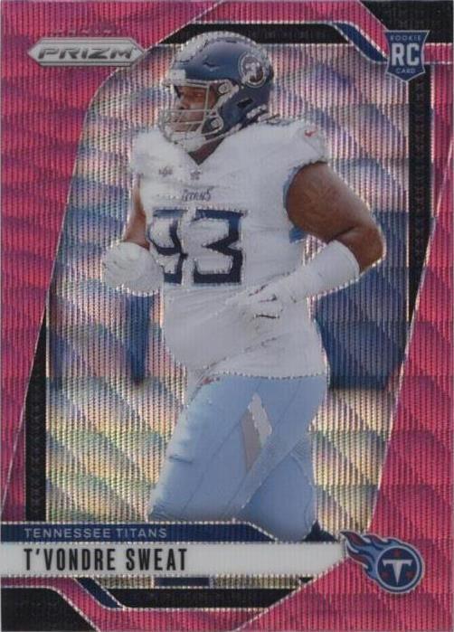 2024 Panini Prizm - Rookies T'Vondre Sweat #394 Pink Wave Prizm (RC ...