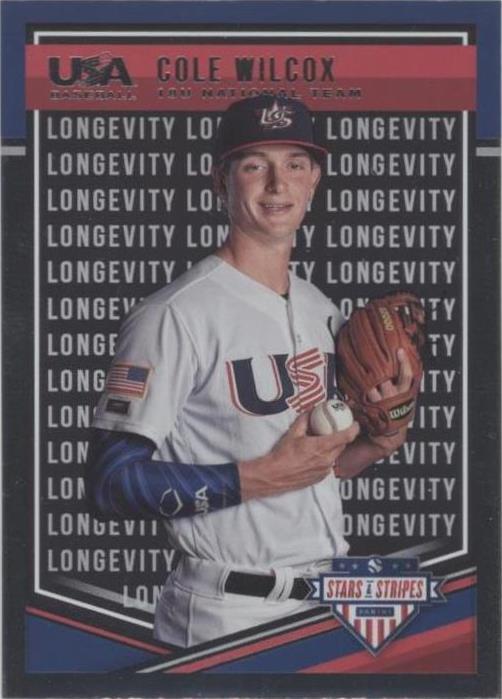 2018 Panini USA Baseball Stars & Stripes - Longevity #34 Cole Wilcox ...