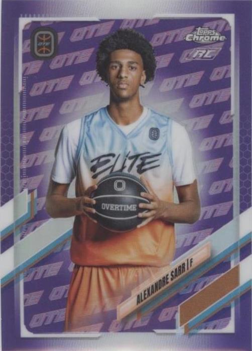 2021-22 Topps Chrome OTE Overtime Elite - Alexandre Sarr #33 Purple & Pink Ote Refractor /299 ...