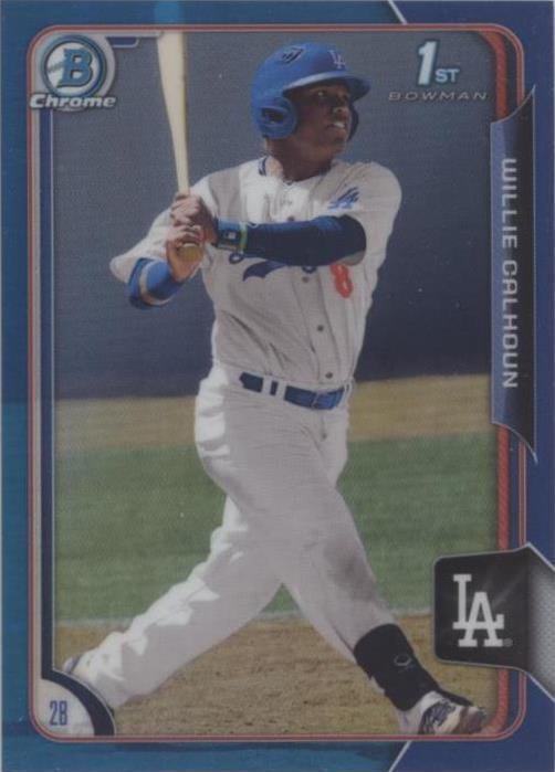 2015 Bowman Draft - Chrome Willie Calhoun #185 Blue Refractor /150 (RC ...
