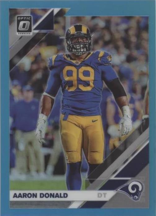 2019 Panini Donruss Optic - Aaron Donald #55 Aqua Prizm /299 for sale ...